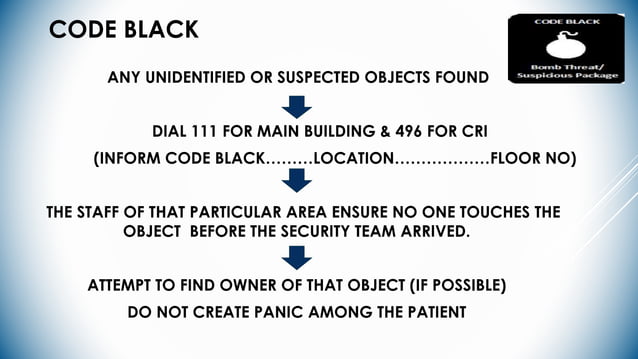 EMERGENCY CODES in hospital related to some disaster | PPT