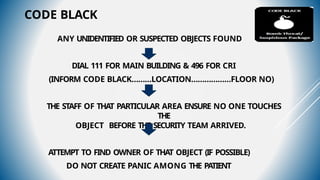EMERGENCY CODES of hospital with well reputed | PPTX