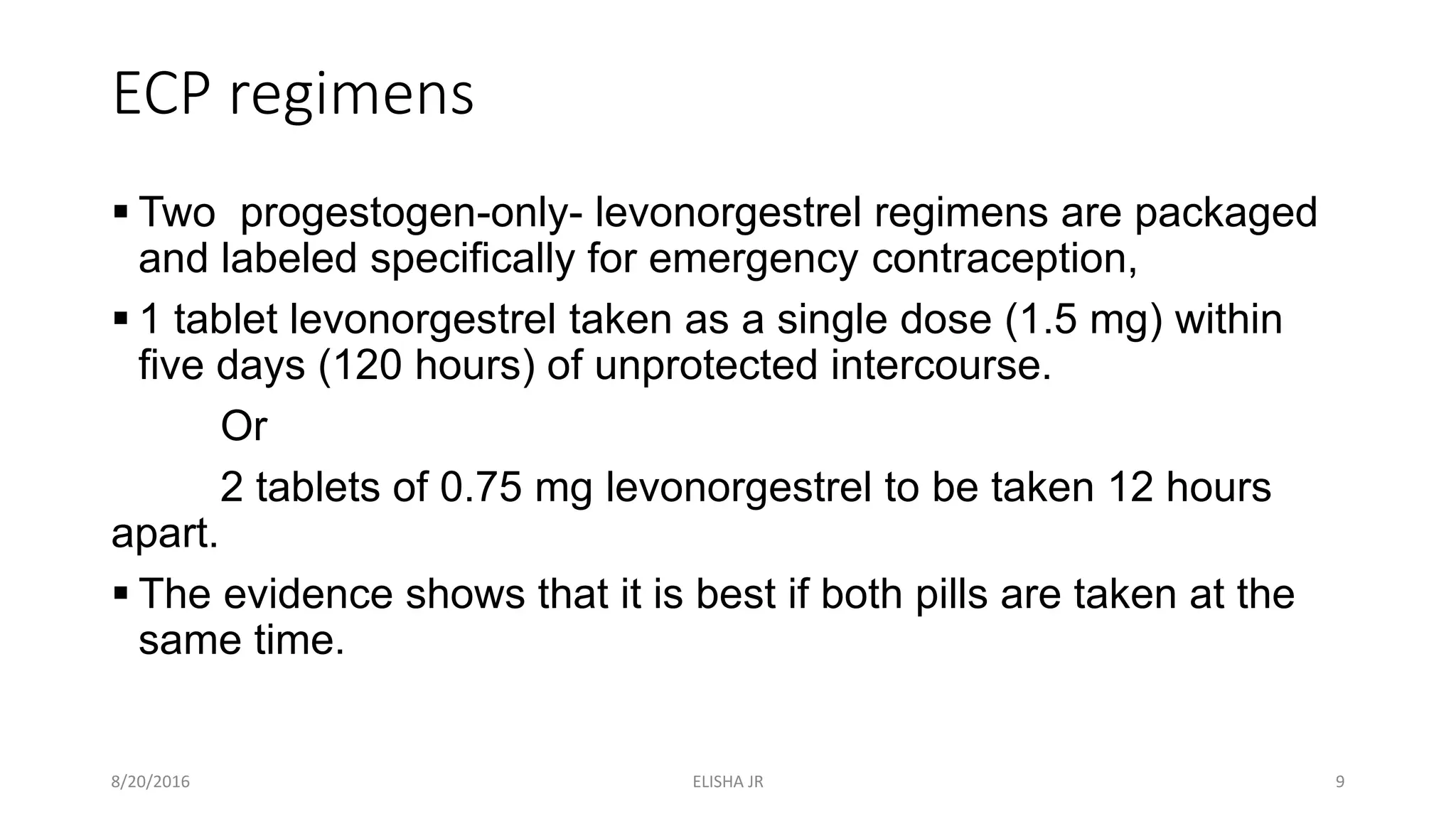 Emergency contraception pills | PPTX
