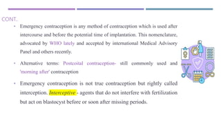 EMERGENCY CONTRACEPTION & RECENT ADVANCEMENT OF CONTRACEPTION.pptx