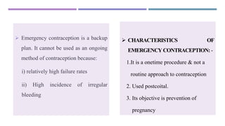 EMERGENCY CONTRACEPTION & RECENT ADVANCEMENT OF CONTRACEPTION.pptx