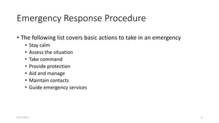 Emergency Dealing Plan | PPT