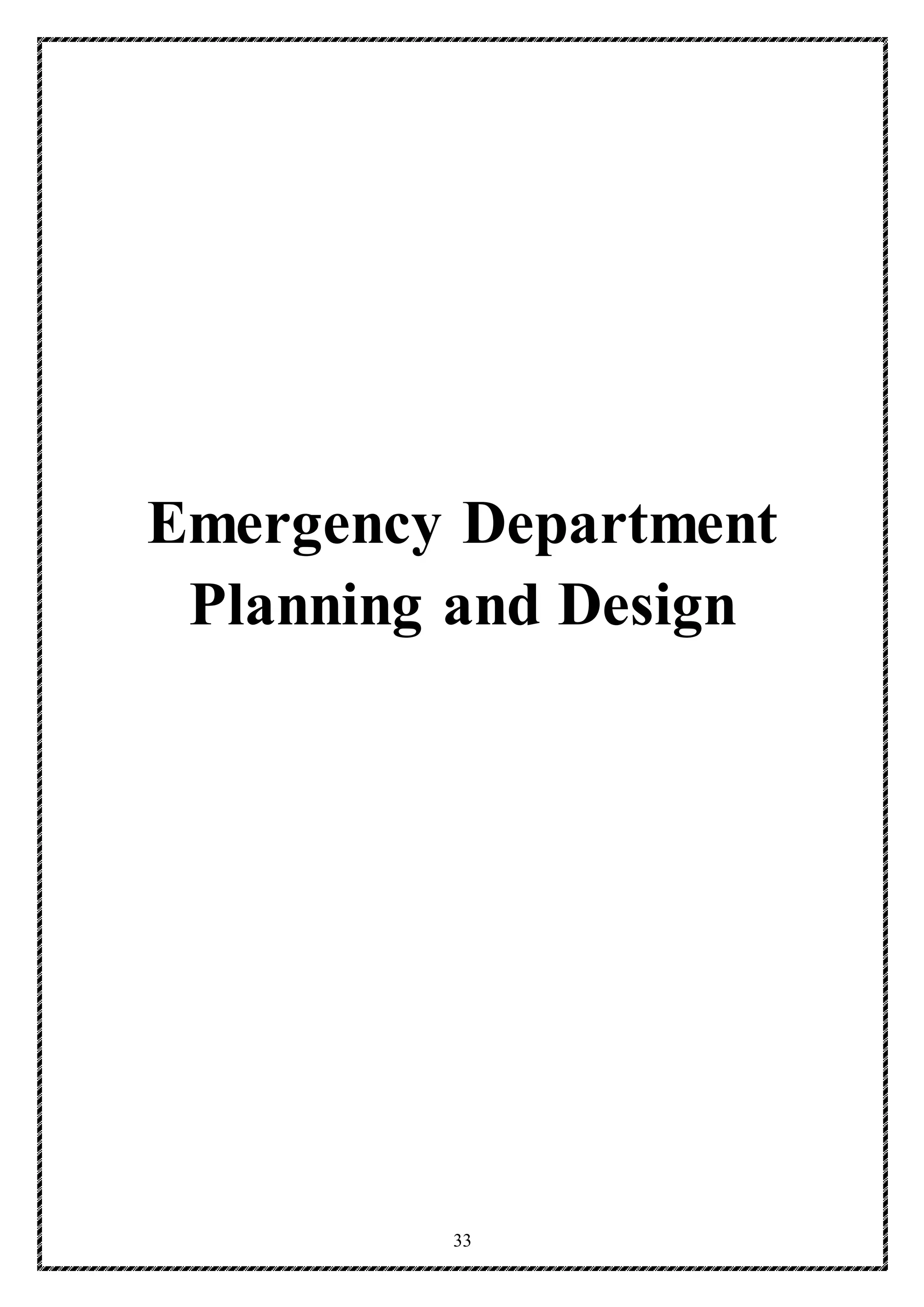Emergency department planning and design | DOC