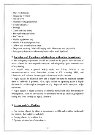 Emergency department planning and design | PDF