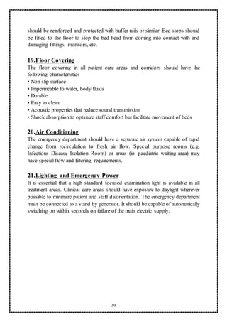 Emergency department planning and design | PDF