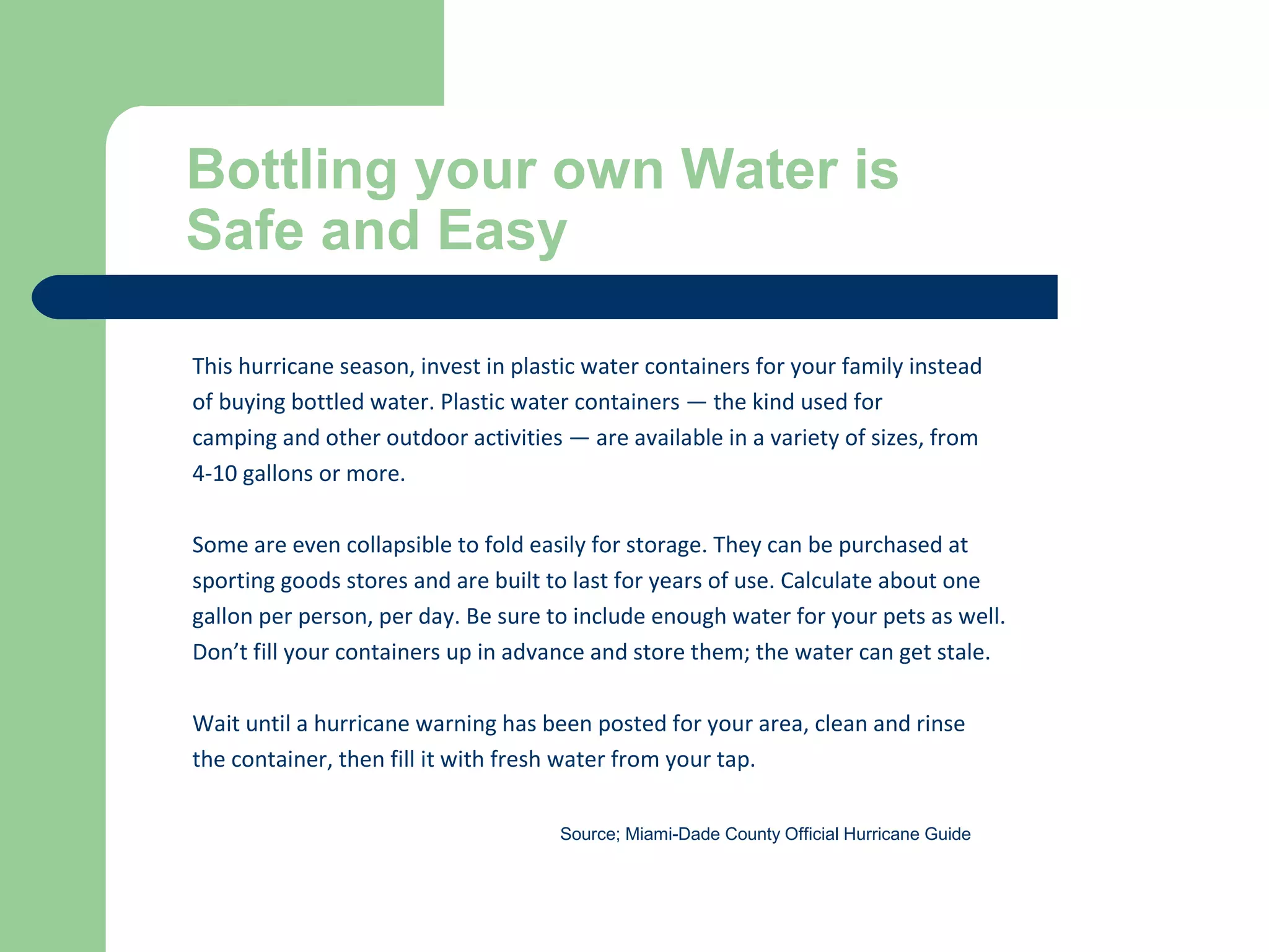 Emergency Drinking Water | PPT