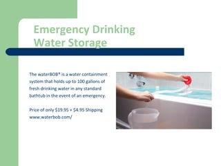 Emergency Drinking Water | PPT