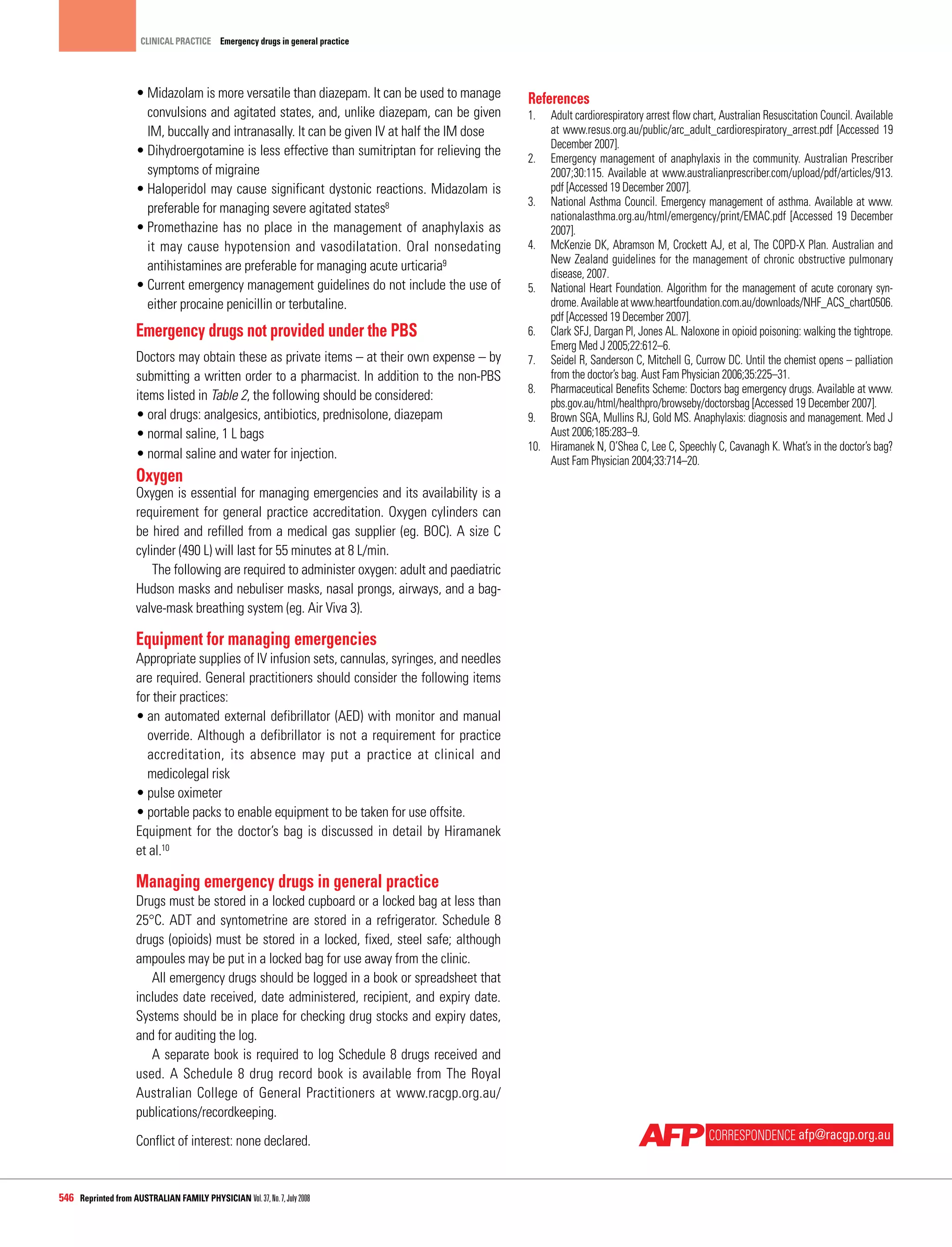 Emergency drug list | PDF