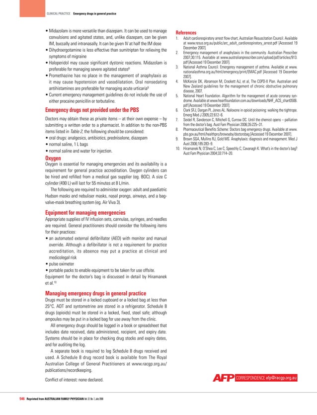 Emergency drug list | PDF