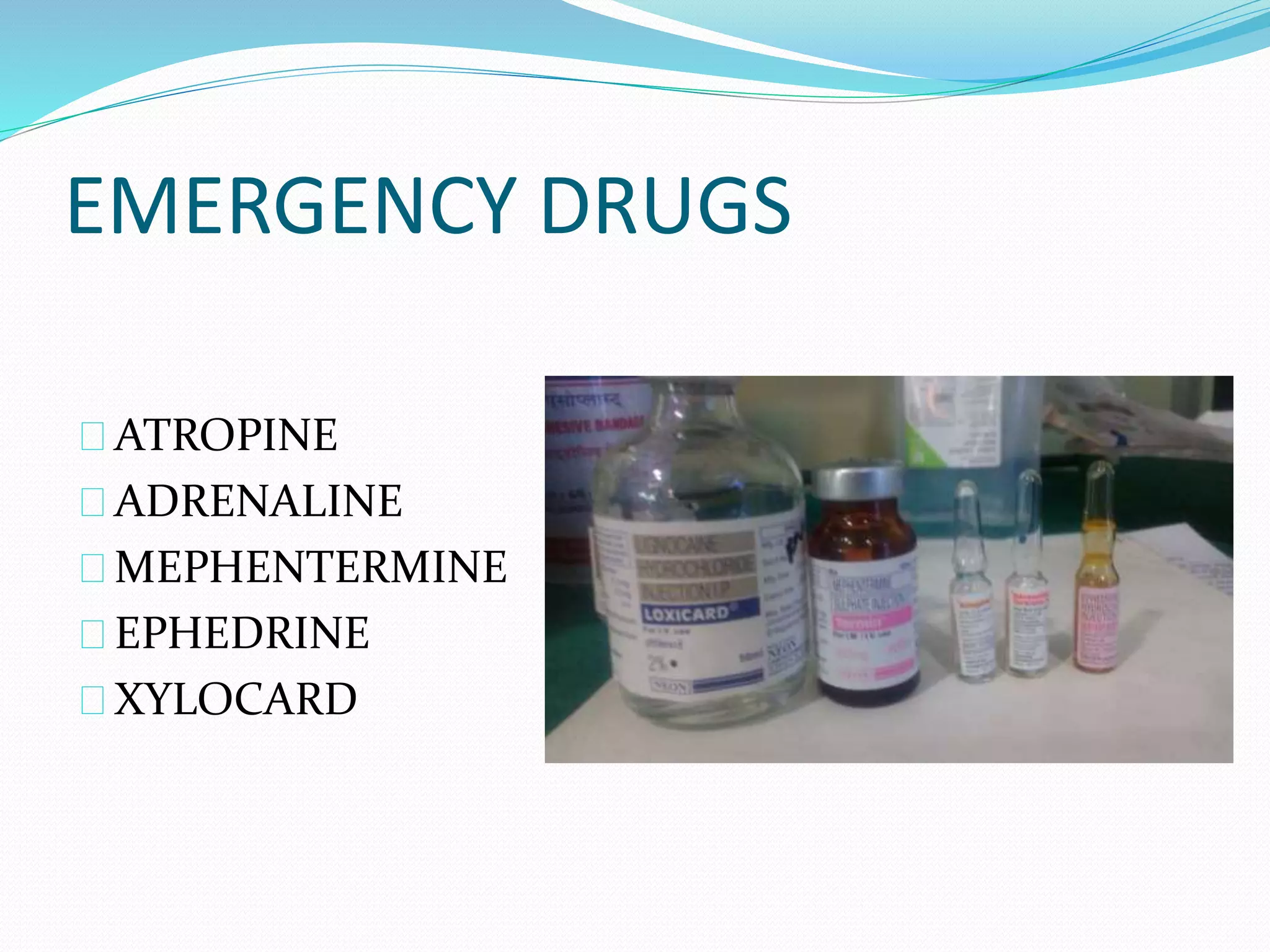 Emergency drugs used in anaesthesia | PPTX