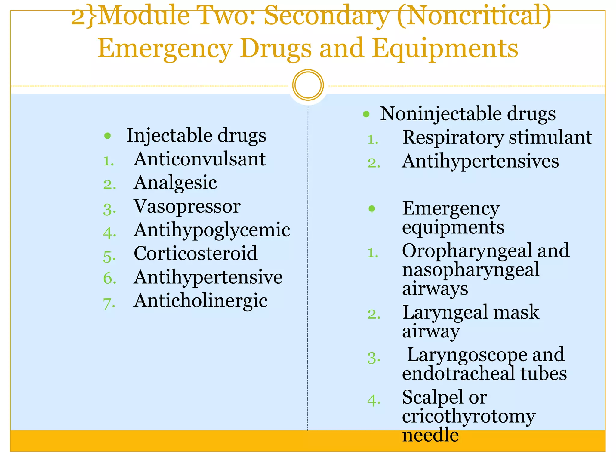 Emergency drugs | PPTX