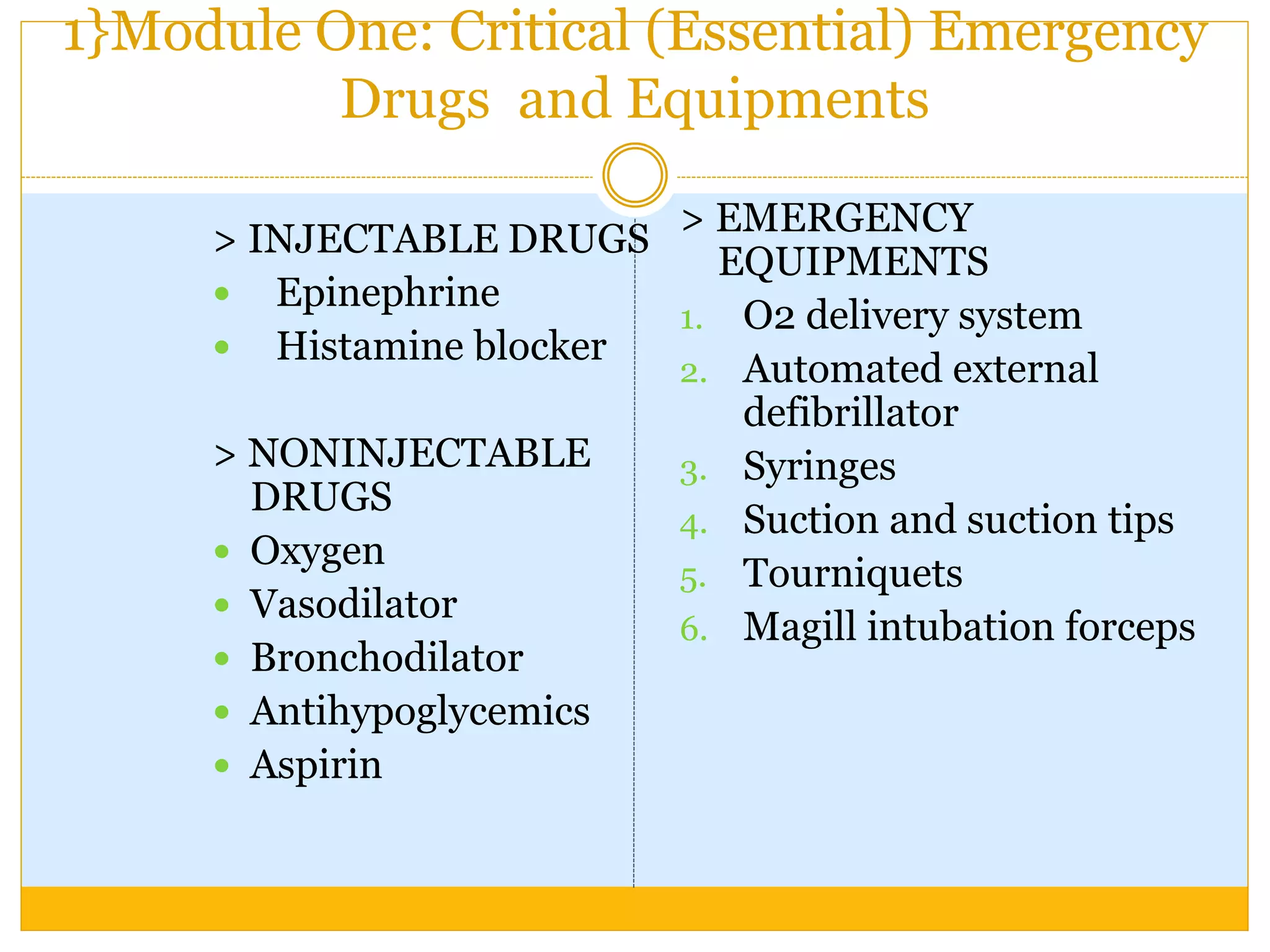 Emergency drugs | PPTX