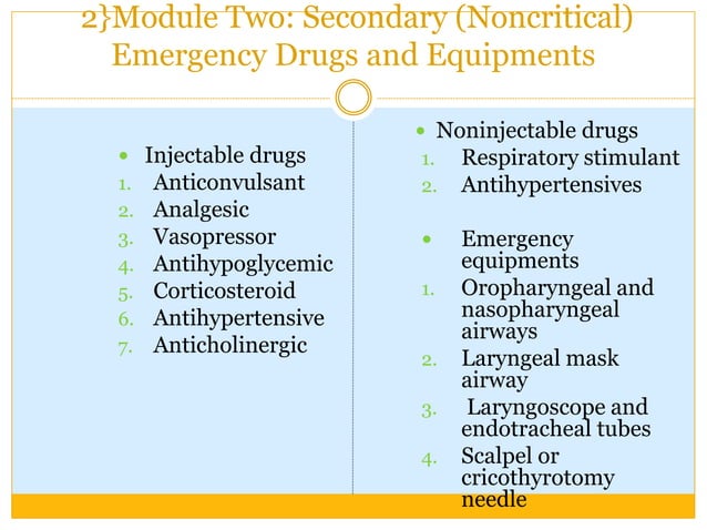 Emergency drugs | PPTX