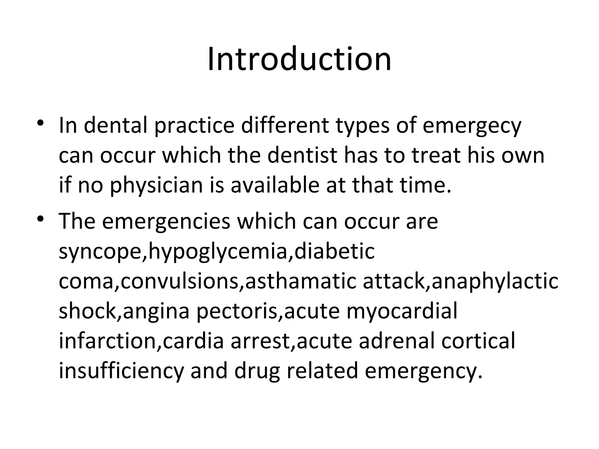 Emergency drugs used in dentistry | PPT
