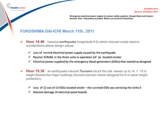 Emergency Electrical Power Supply to Nuclear Safety Systems: design ...