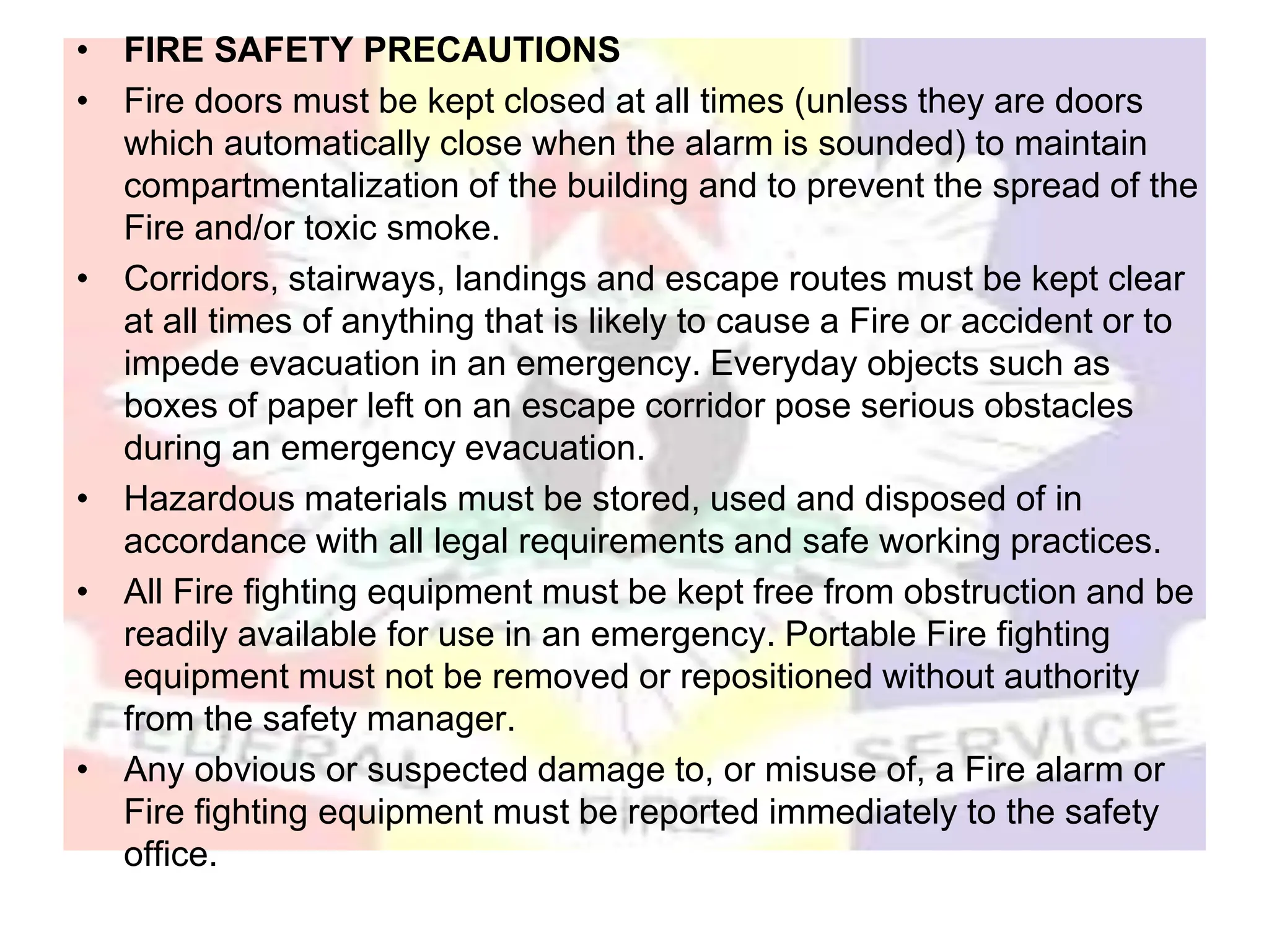 EMERGENCY EVACUATION FOR TRAINING calarba.ppt