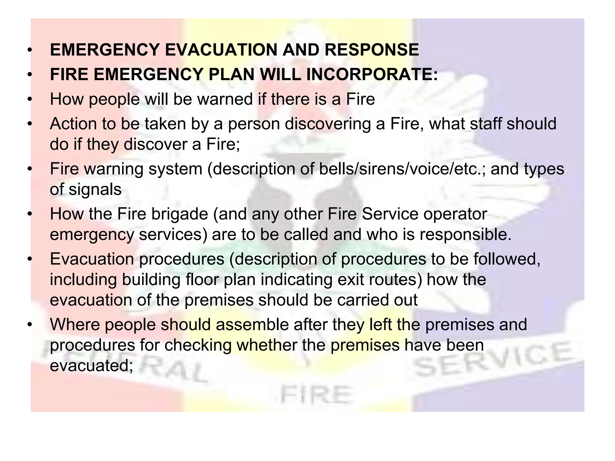 EMERGENCY EVACUATION FOR TRAINING calarba.ppt