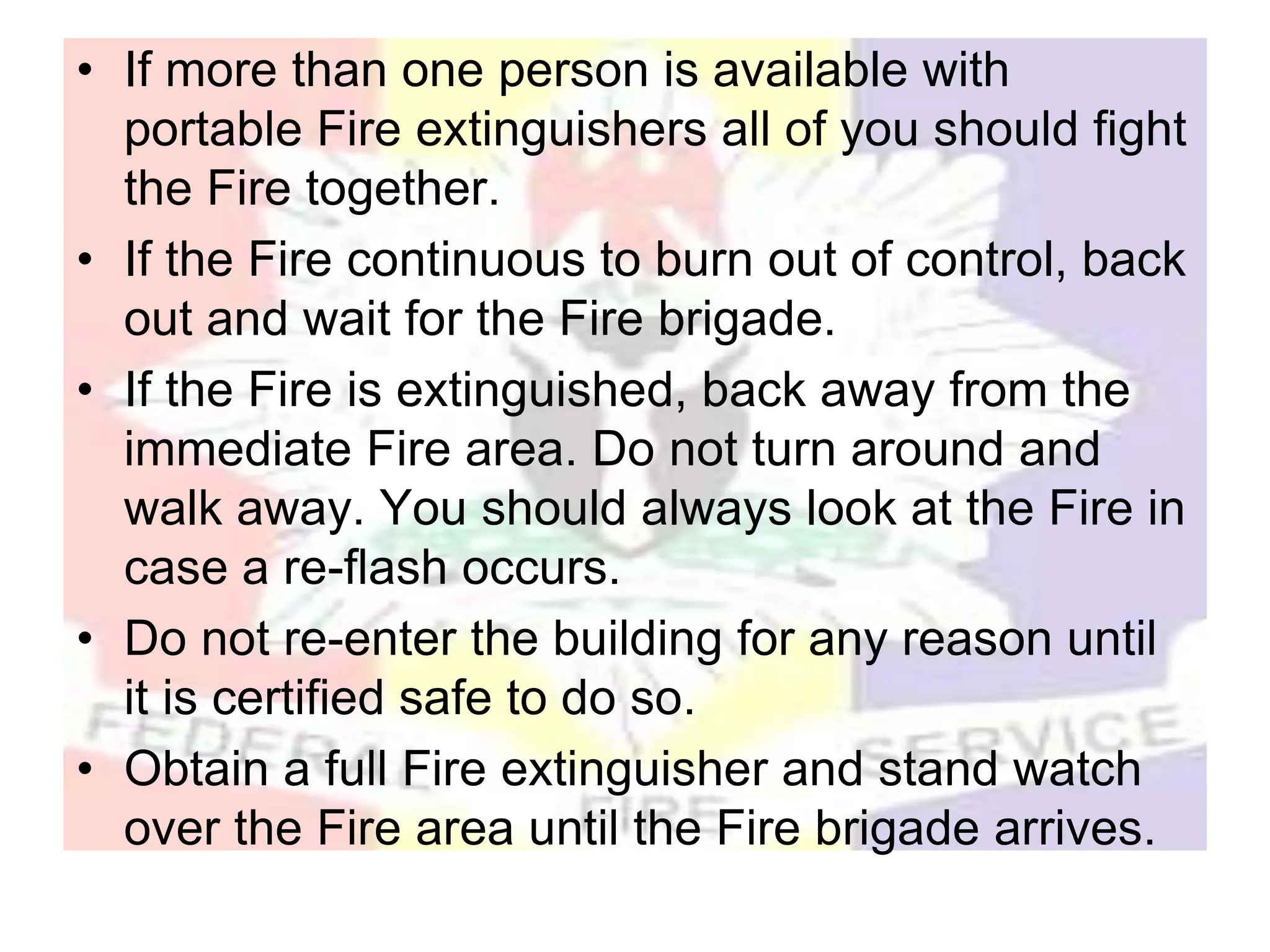 EMERGENCY EVACUATION FOR TRAINING calarba.ppt