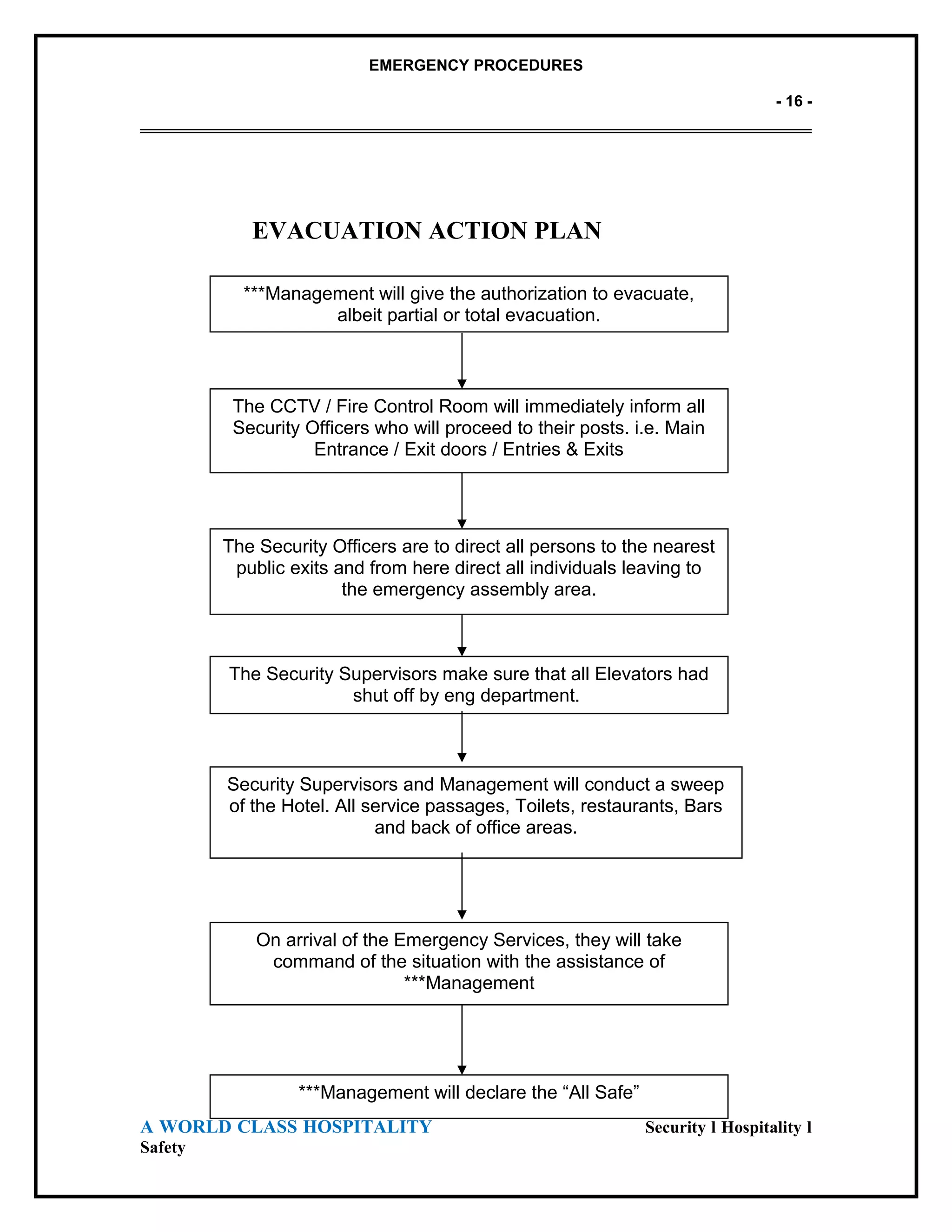 Emergency evocation plan | DOC | First Aid | Injuries