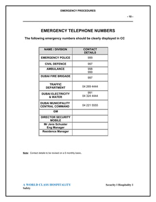 Emergency evocation plan | DOC