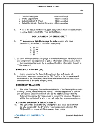 Emergency evocation plan | DOC