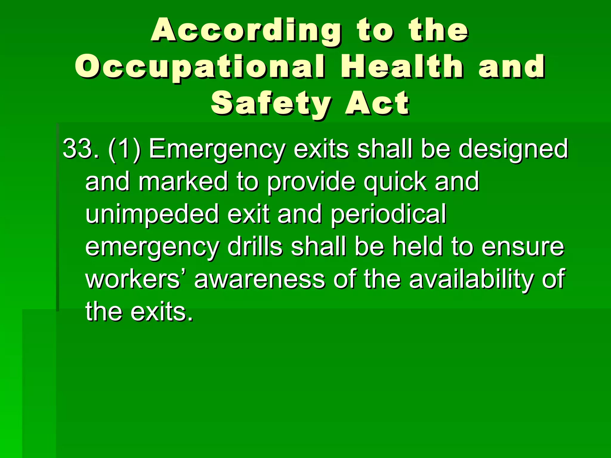 Emergency Exits | PPT