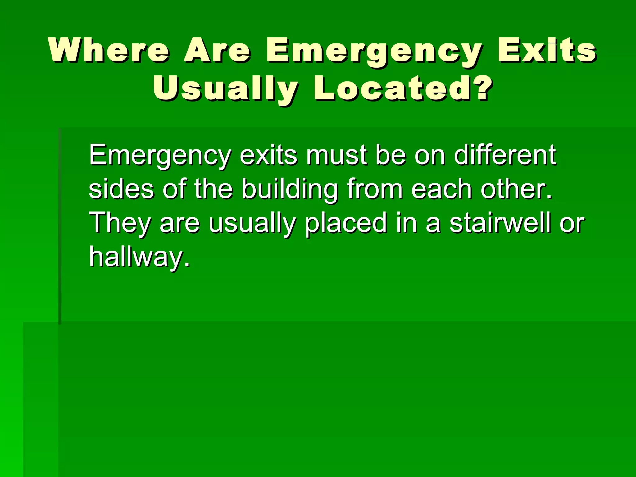 Emergency Exits | PPT