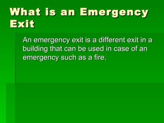 Emergency Exits | PPT