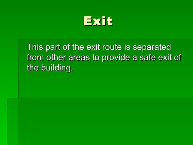 Emergency Exits | PPT | First Aid | Injuries
