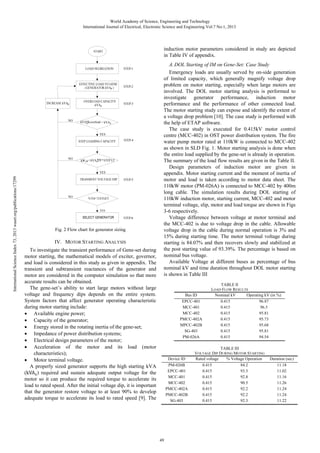 Emergency generator sizing and motor starting analysis | PDF