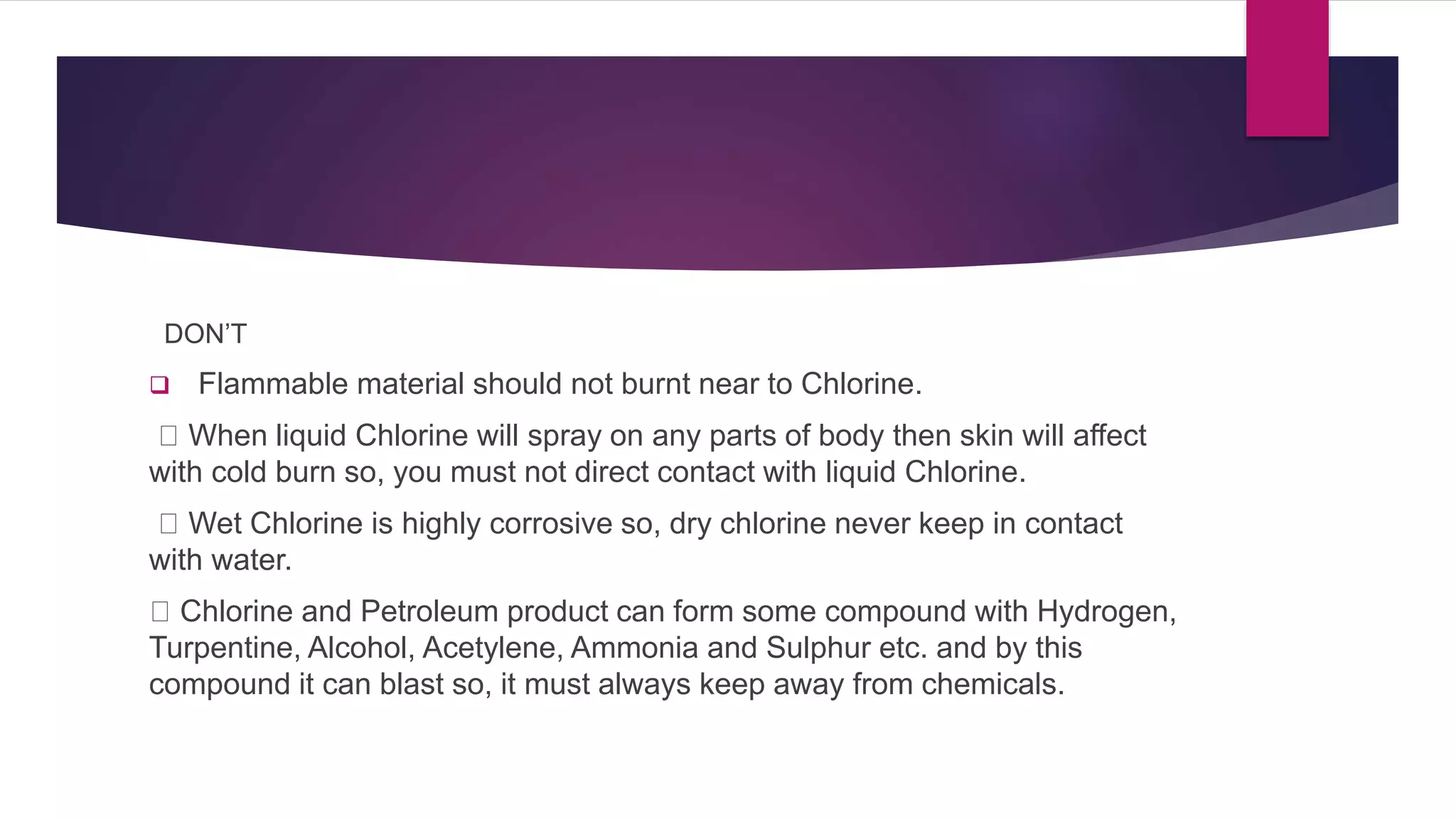 Emergency handling in liquid chlorine | PPTX