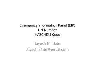 Emergency Information Panel (EIP) presentation | PPTX