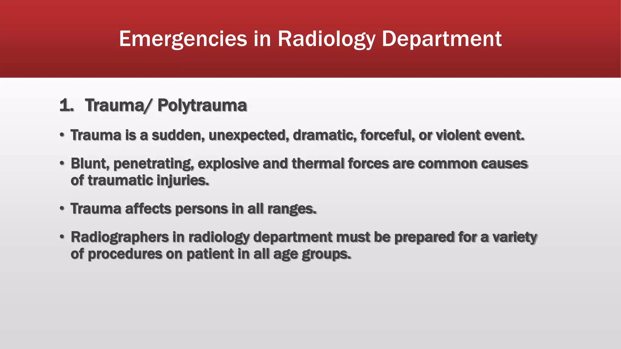 Emergency radiology | PPTX
