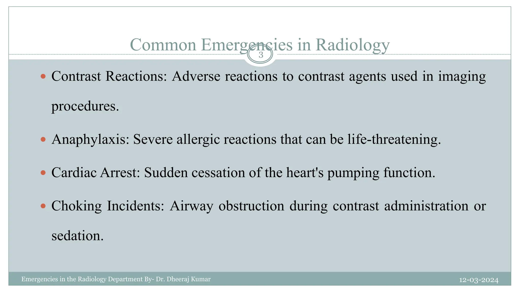Emergency in Radiology Department.pptx,Contrast Reactions | PPTX
