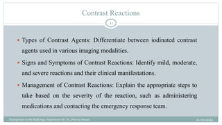 Emergency in Radiology Department.pptx,Contrast Reactions | PPTX