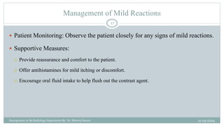 Emergency in Radiology Department.pptx,Contrast Reactions | PPTX