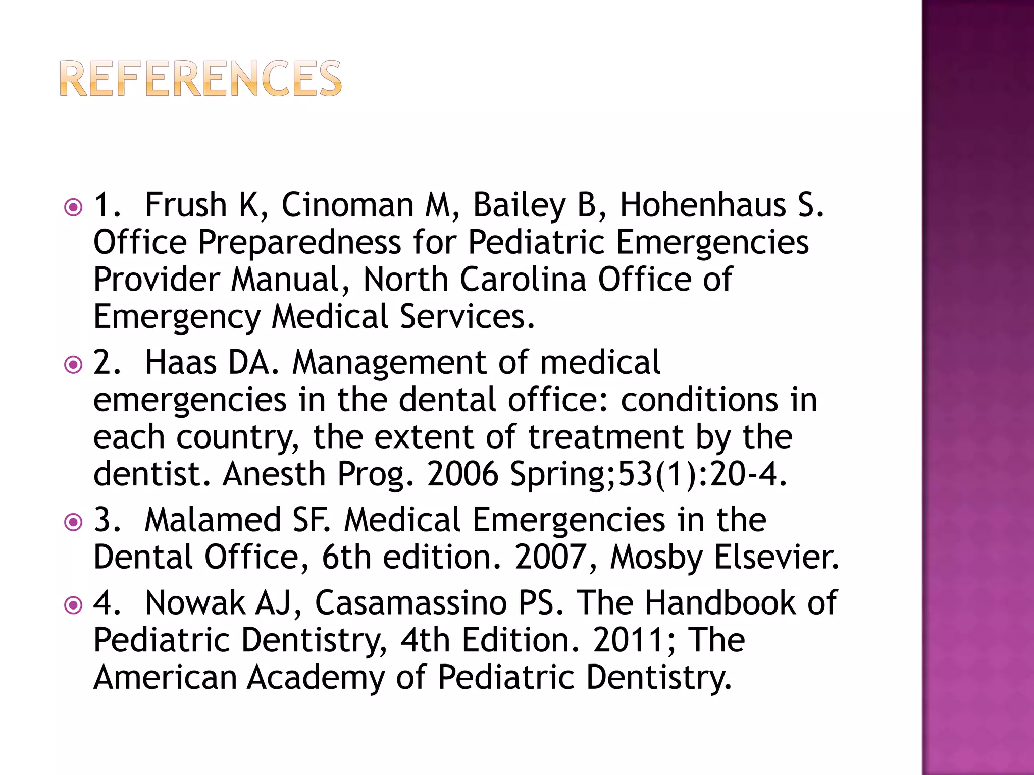 Emergency kit use in pedodontics | PPTX | First Aid | Injuries