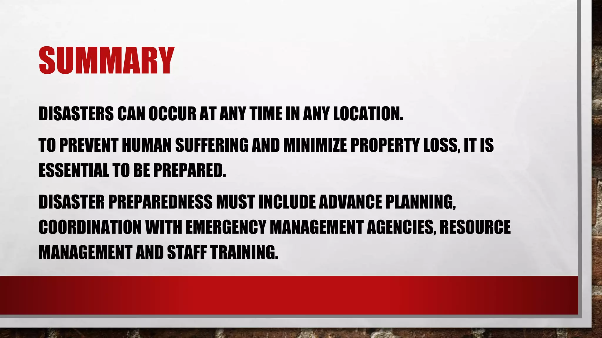 Emergency management & disaster preparedness | PPTX