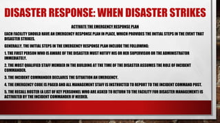 Emergency management & disaster preparedness | PPTX
