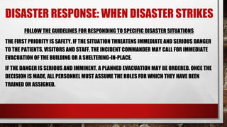Emergency management & disaster preparedness | PPTX