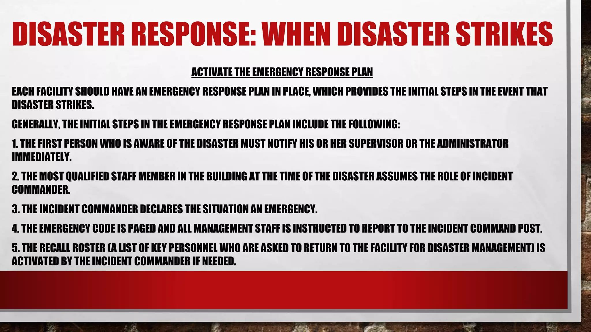 Emergency management & disaster preparedness | PPTX