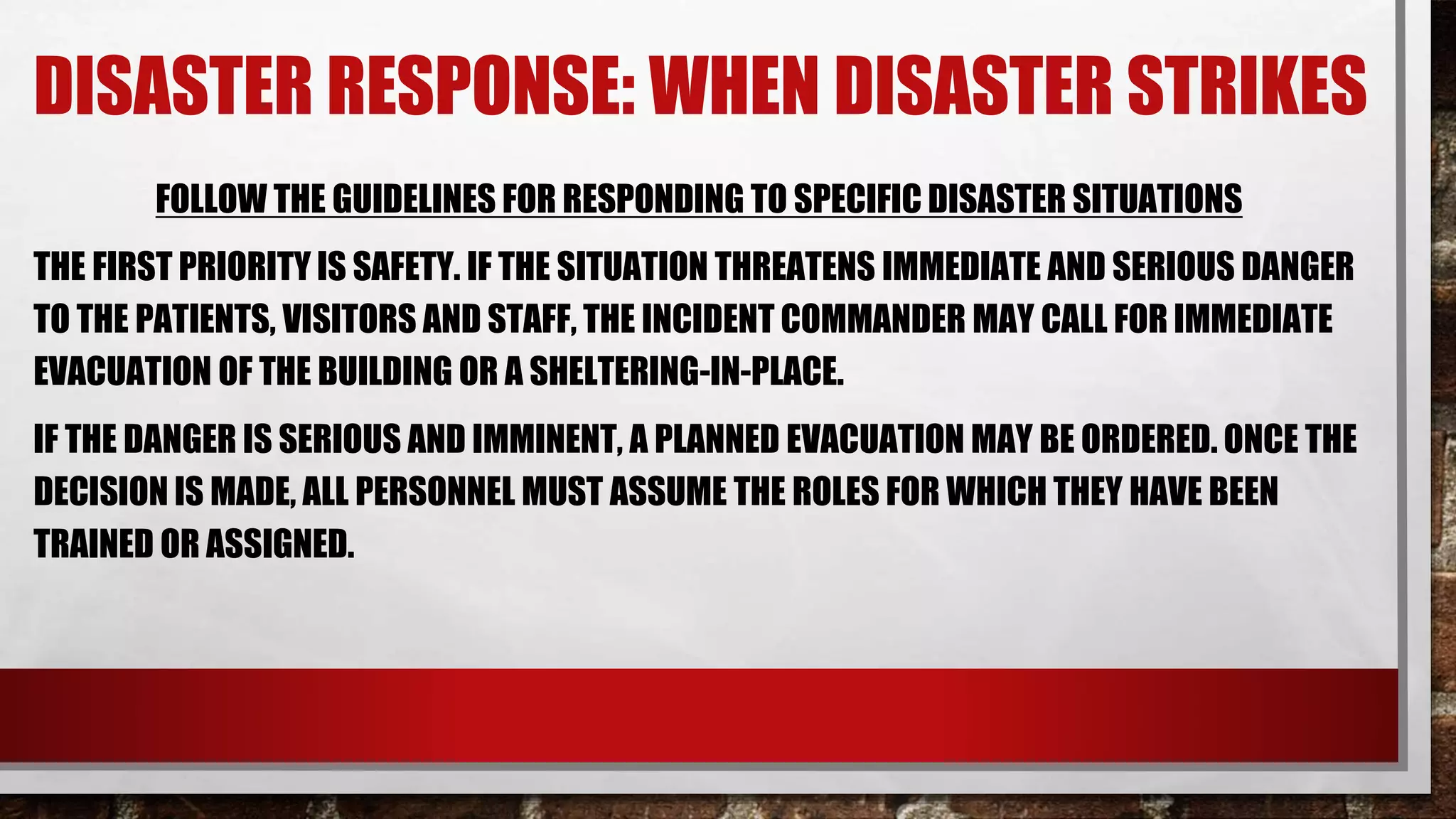 Emergency management & disaster preparedness | PPTX