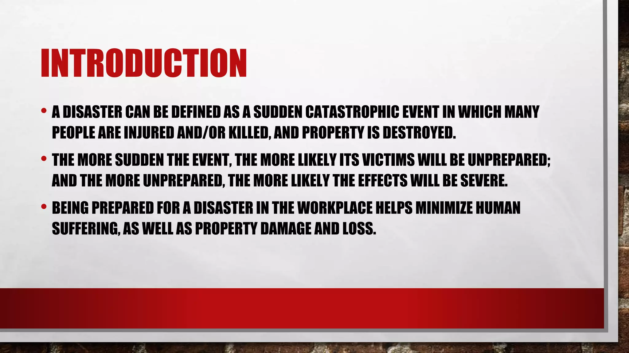 Emergency management & disaster preparedness | PPTX