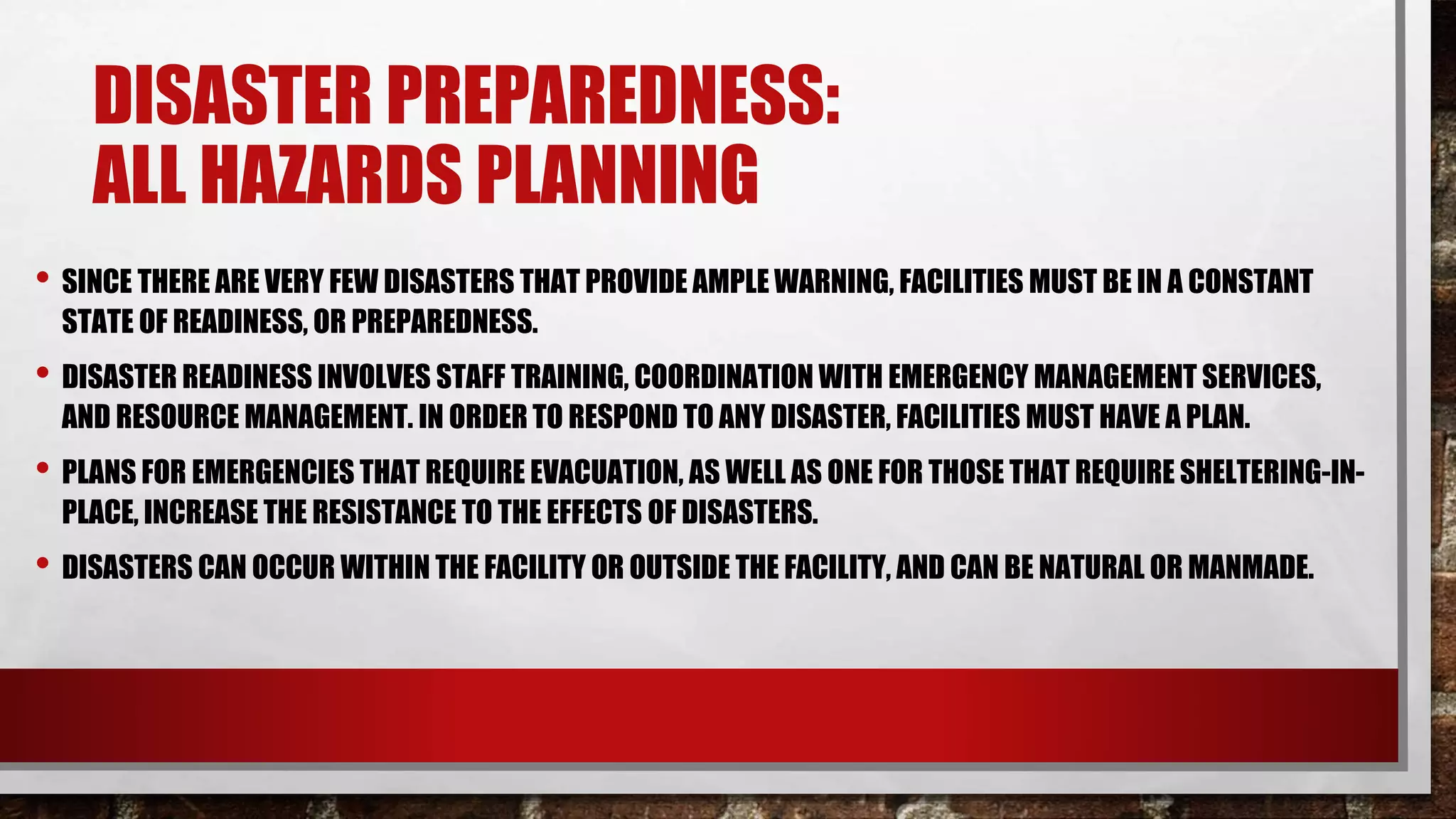 Emergency management & disaster preparedness | PPTX