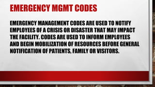 Emergency management & disaster preparedness | PPTX