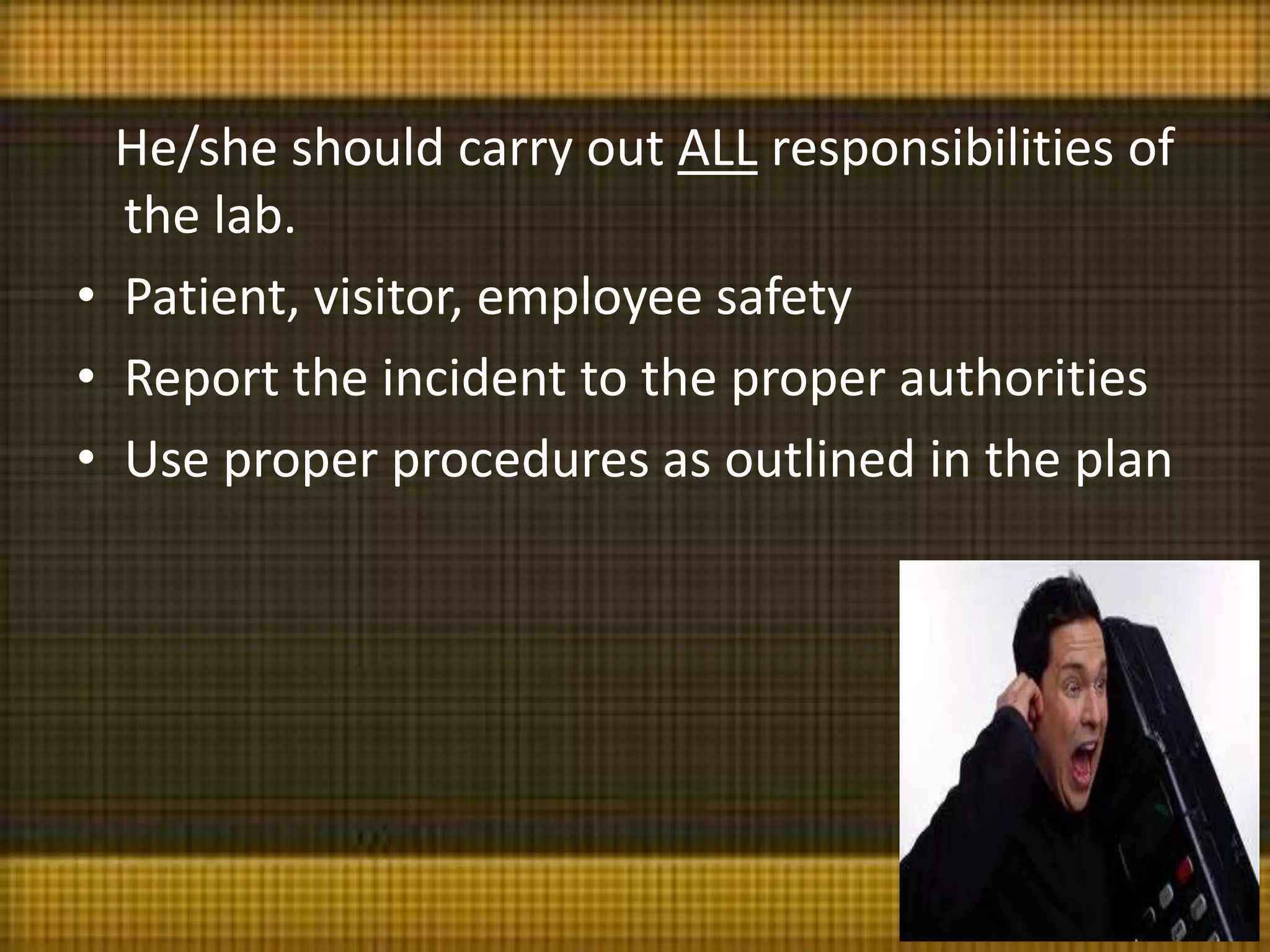 Emergency management in laboratories | PPTX