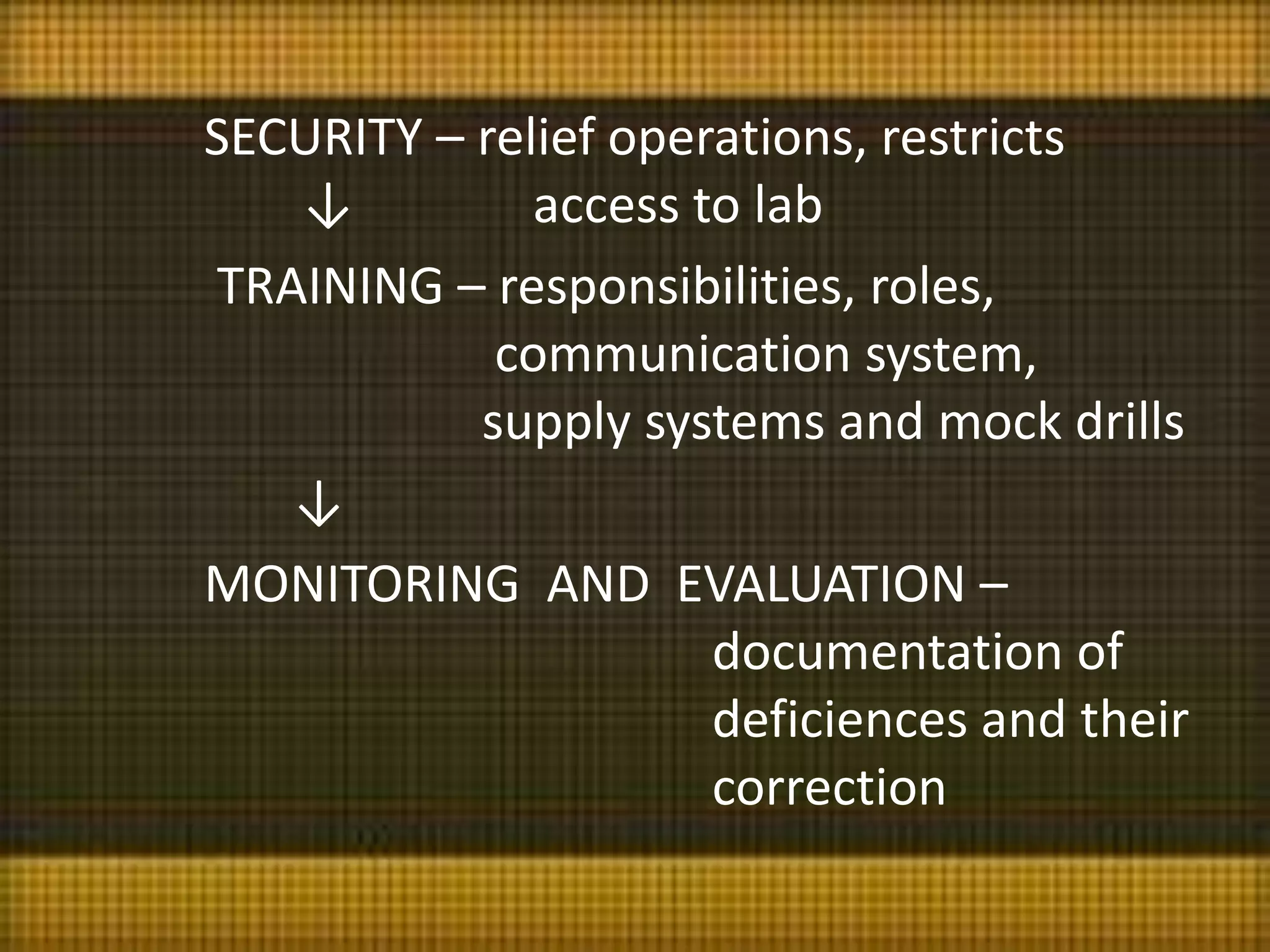 Emergency management in laboratories | PPTX