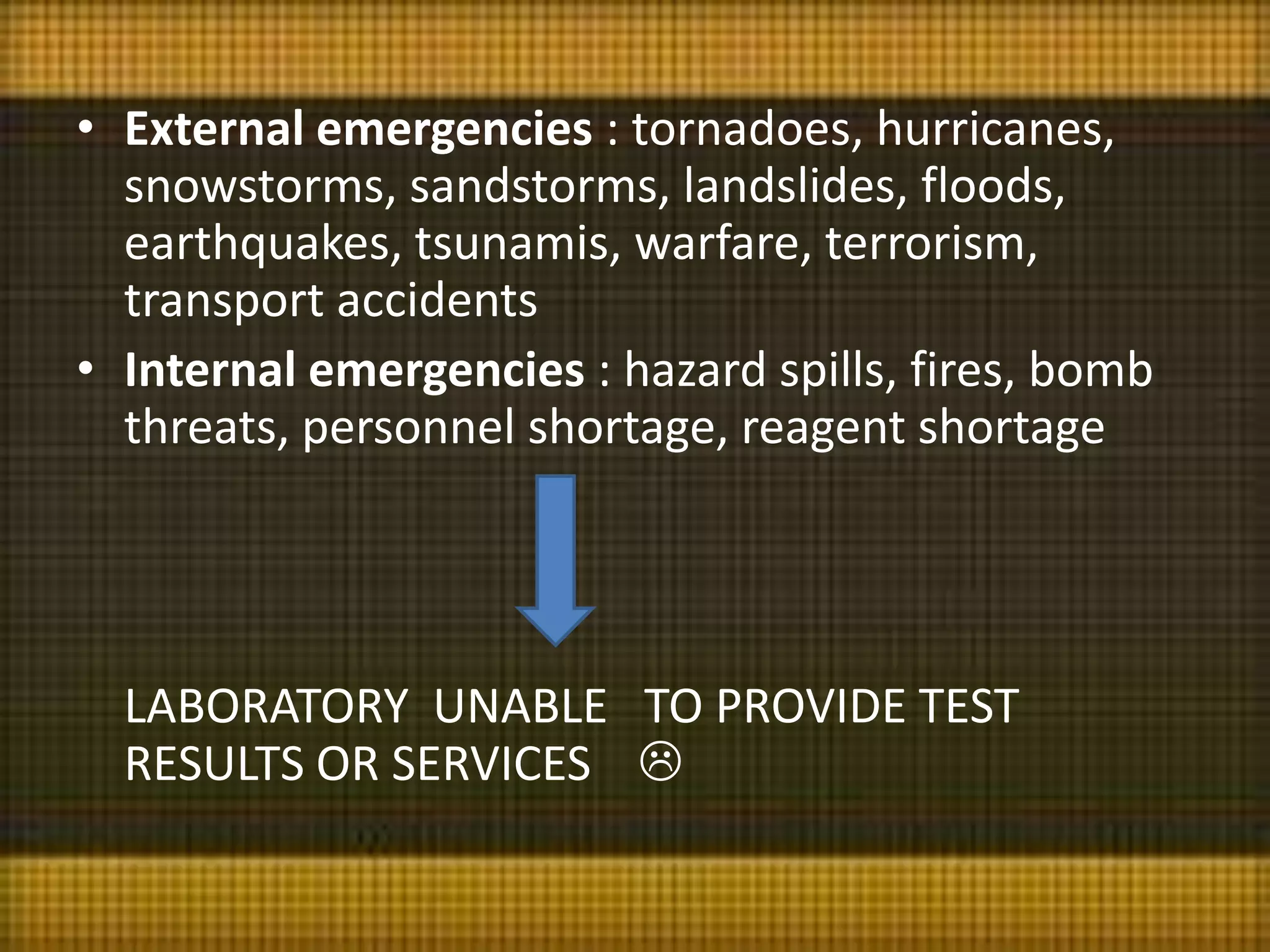 Emergency management in laboratories | PPTX