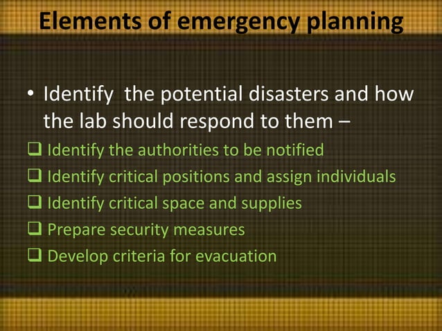 Emergency management in laboratories | PPTX | First Aid | Injuries