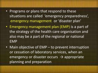 Emergency management in laboratories | PPTX